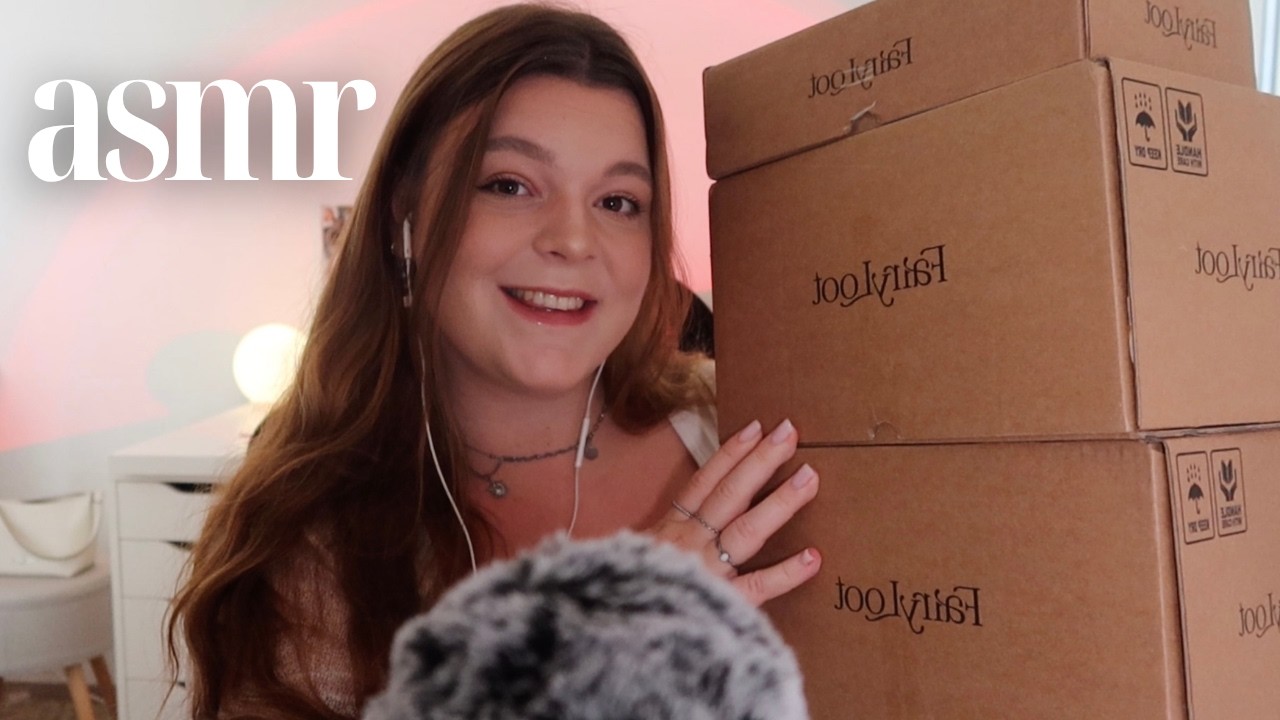 ASMR XXL fairyloot book unboxing 🧚🏻✨ *whispered book haul, march & april fairyloot box*