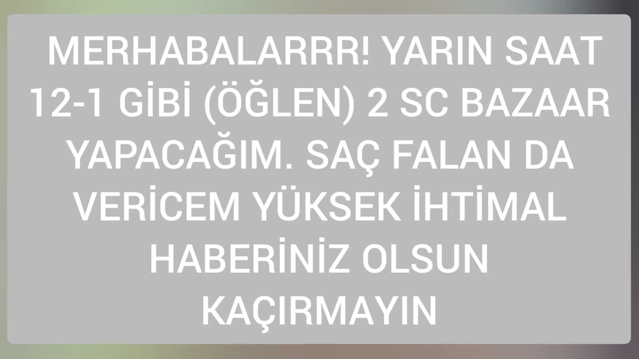 2 SC BAZAAR DUYURUSUUU!!!