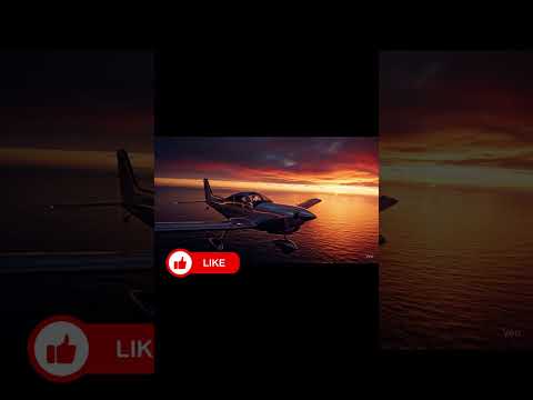 sunset airplane #like #share #veo3 #viral  #subscribe