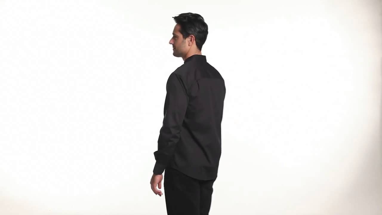 Kustom Kit Bargear Long Sleeve Mandarin Collar Shirt - KK123
