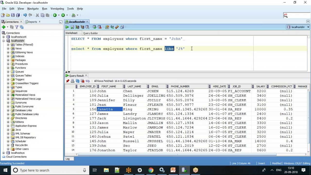 SQL Tutorial Like Operator - Video 1
