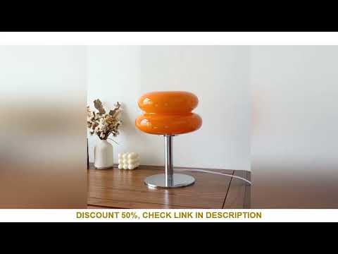 Macaron Glass Table Lamp Trichromatic Dimming Living Room Atmosphere Lamps Eye Protection Night Ligh