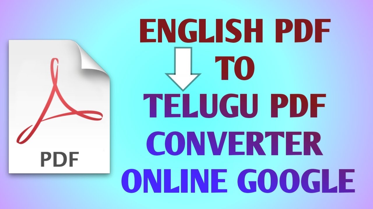 English PDF to Telugu PDF Converter Online Google | How to Translate Ebook into Any Language Easy
