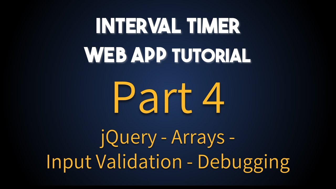 JavaScript | Interval Timer Tutorial (Part 4)