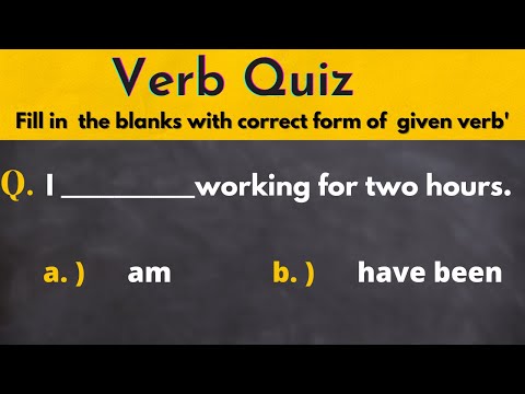 test de verbe cu răspuns (quiz de gramatică engleză)