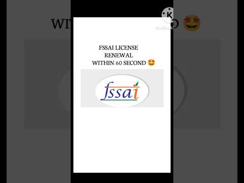 FSSAI Licence Renewal Process Online | Food License Renewal Kaise Kare #fssai #shorts