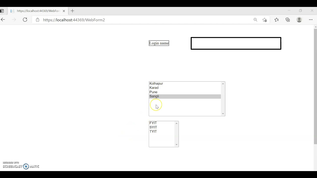 ASP NET Webform Control ListBox