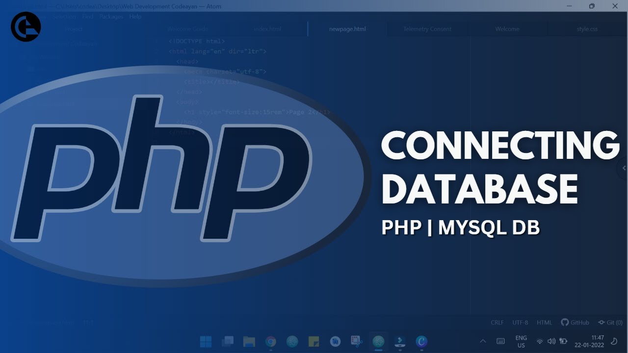 CONNECTING MySQL DATABASE USING PHP | phpMyAdmin | codeayan