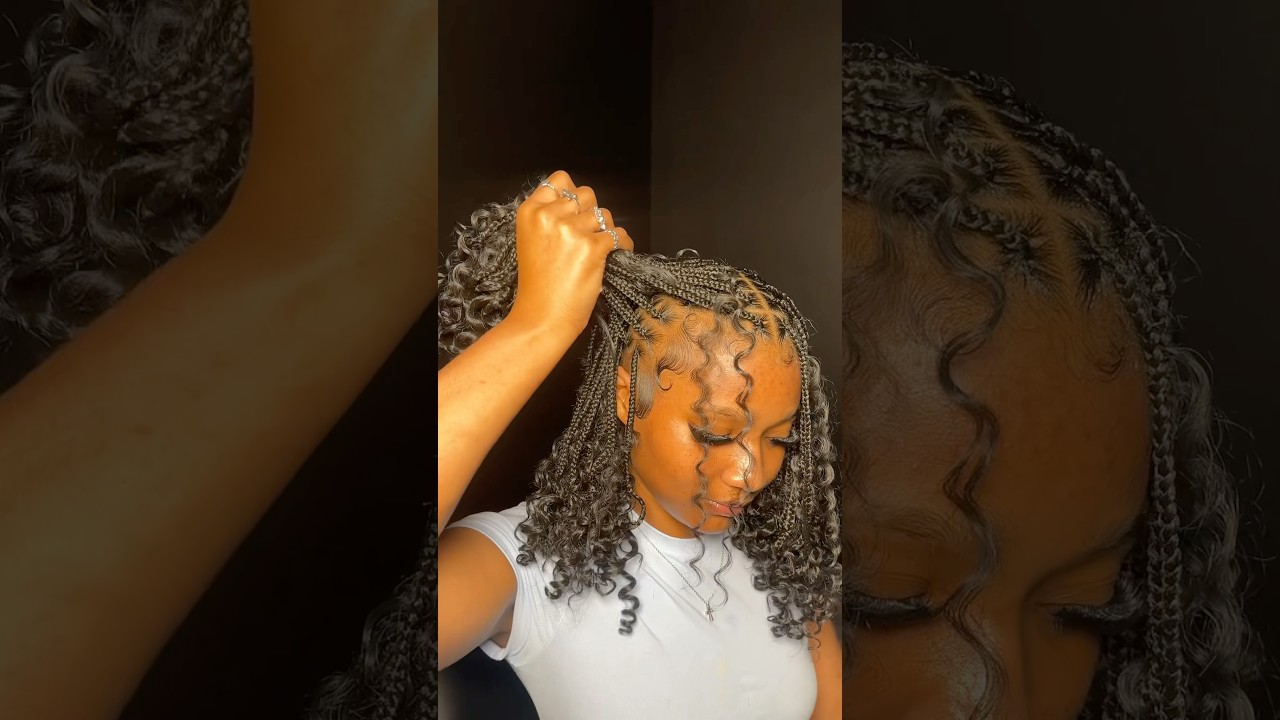 do a boho knotless bob with me ! #hairtutorial#bohobraids