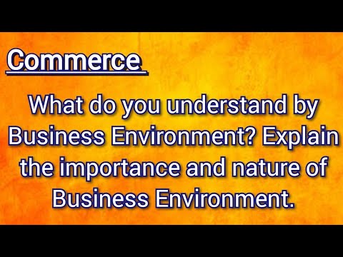 What do you understand by Business Environment? Explain the importance and nature of Business Enviro