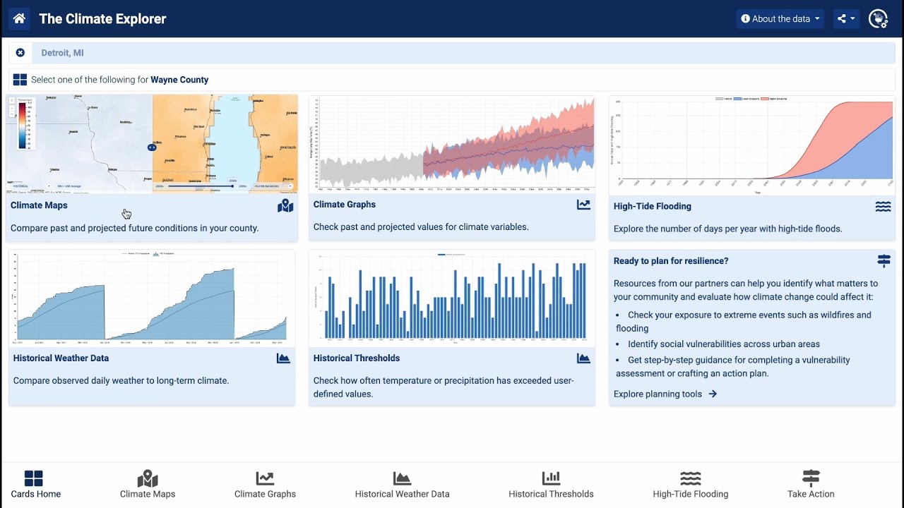 Climate Explorer - Tool Tutorial from GLISA