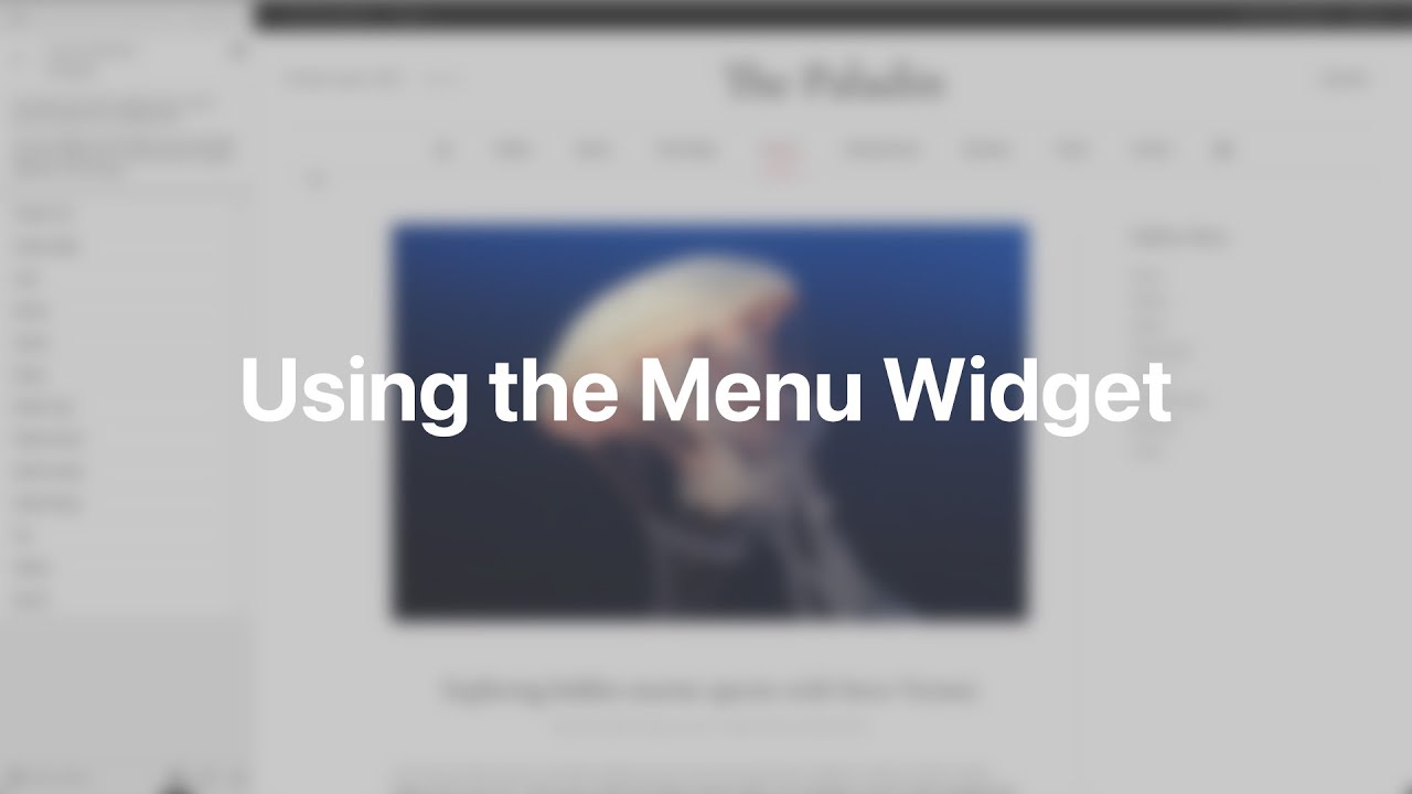 Using the Menu Widget | YOOtheme Documentation (WordPress)