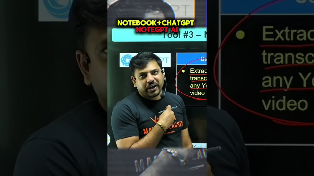 AI TOOL NOTEBOOK + CHATGPT is NOTEGPT 🔥 #ai #aitools #chatgpt #VED #iit #iitjee #futureai