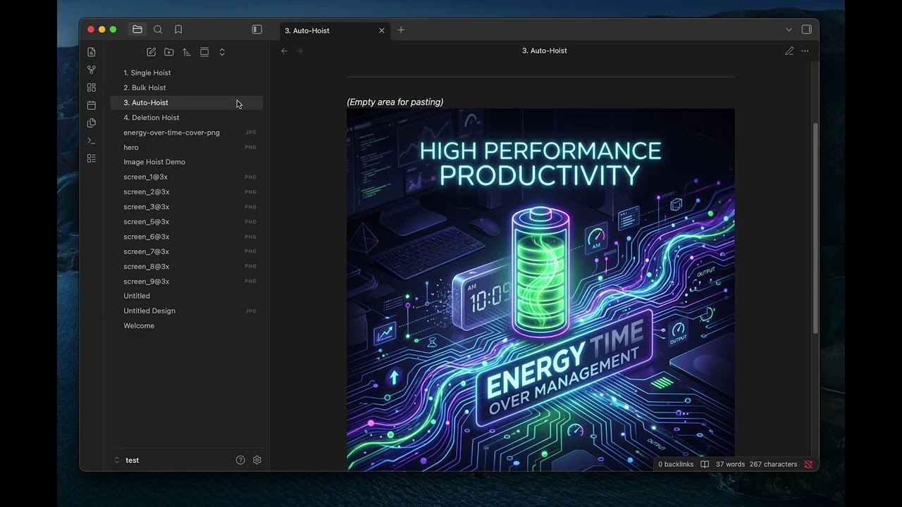 Demo Image Hoist Plugin for Obsidian
