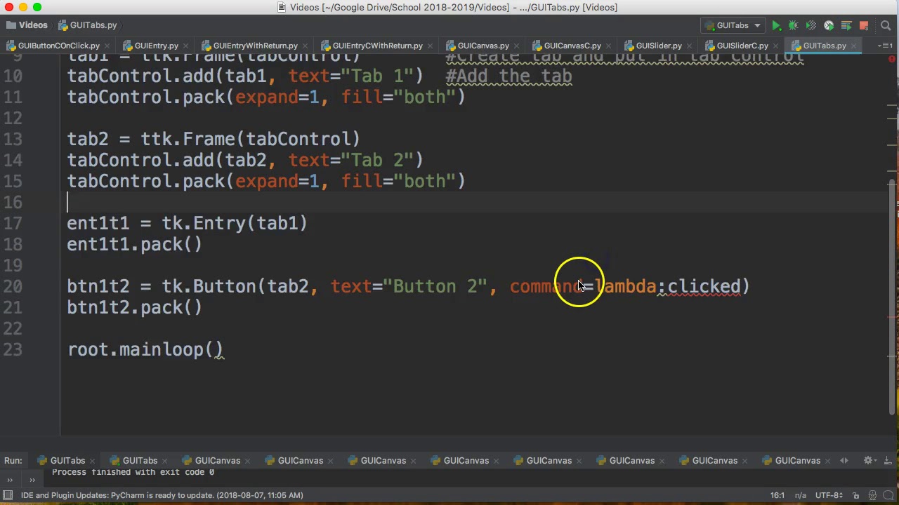PYTHON3 TKINTER - GUI TABS ADDING ELEMENTS TO TABS