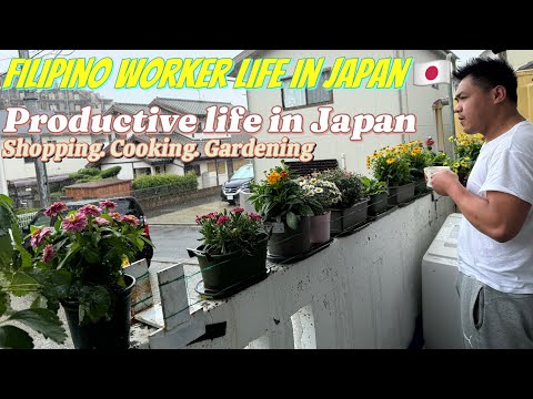 Productive life in Japan🇯🇵/simple living/gardening,shopping,cooking/fish soup /OFW life/silent vlog/