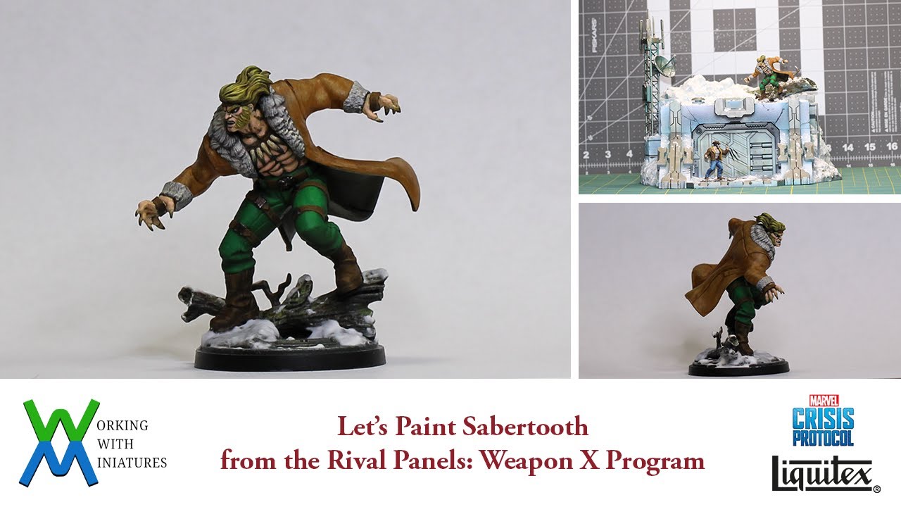 Let's Paint Sabertooth - Rival Panels - Weapon X Program #marvelcrisisprotocol #miniaturepainting