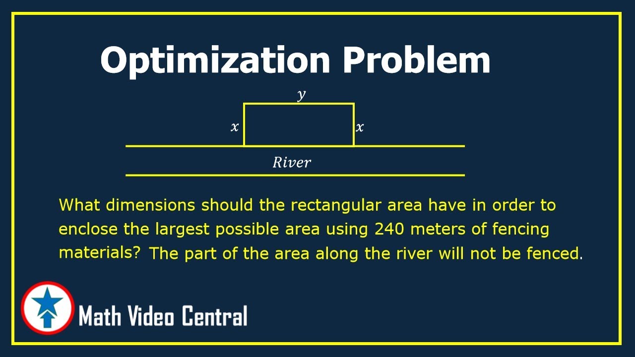Optimization Problem  #1 | Calculus