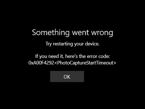 How To FIX Camera Not Working (error 0xA00F4292, 0xA00F4244, and 0xC00DABE0) on Windows 10