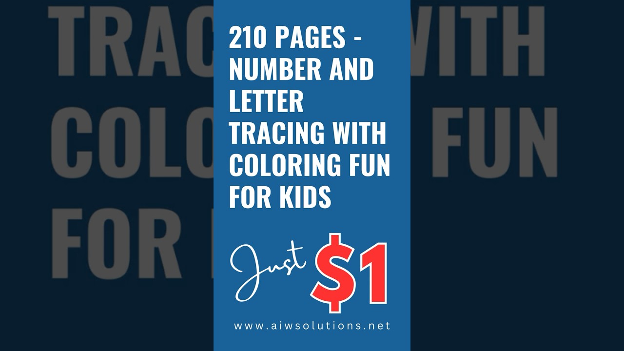 Essential Tracing and Coloring Practice for Numbers & Letters #preschool #kidslearningactivities