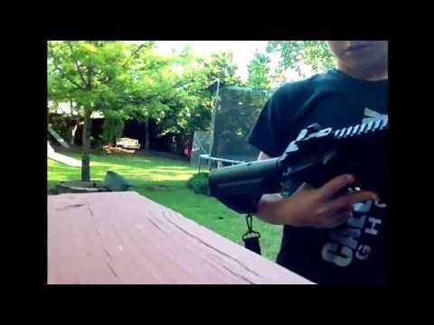 HK416 airsoft gun review/shooting