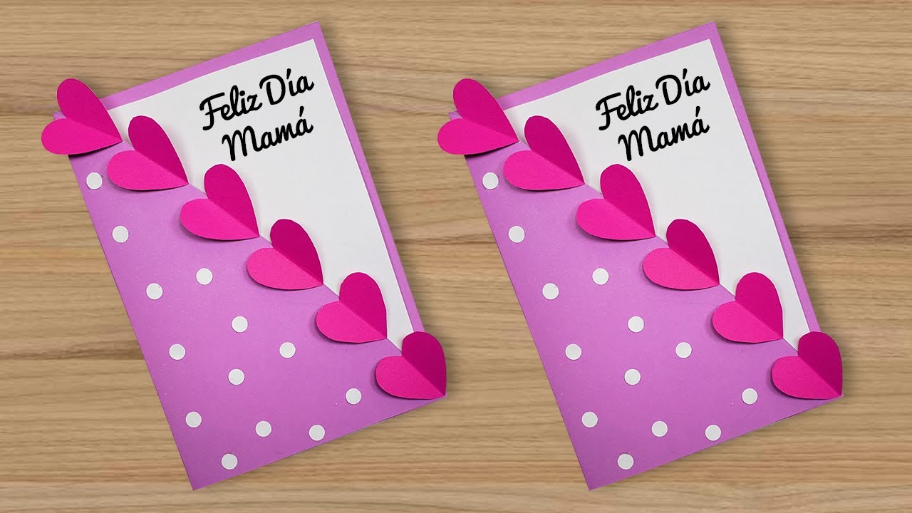 💜💜TARJETA HECHA A MANO PARA EL DÍA DE LA MUJER/MADRE 😍 Especial día de la madre😍 Women's Day Card 💜
