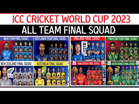 ICC World Cup 2023 - All Team Squad | ODI Cricket World Cup 2023 All Teams Squad | WC 2023 Squad