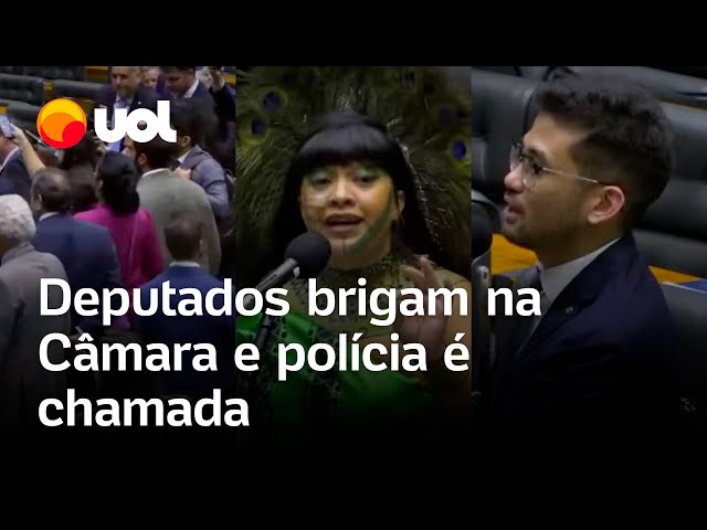 Célia Xakriabá e Kim Kataguiri batem boca, e polícia precisa intervir