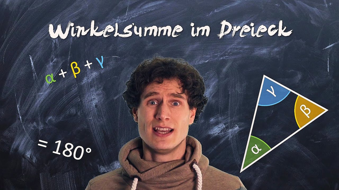 Angle sum in a triangle - simply explained