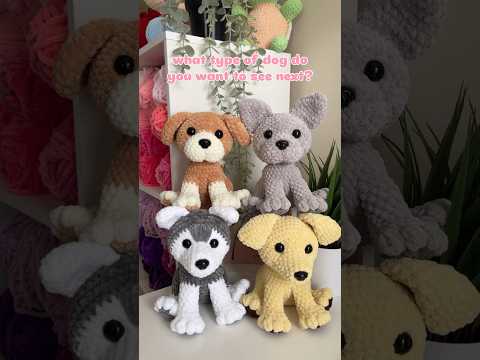 dogs you can make with my mix and match puppy pattern! 🐶 pattern by me, coming 4/3 #crochet #puppy