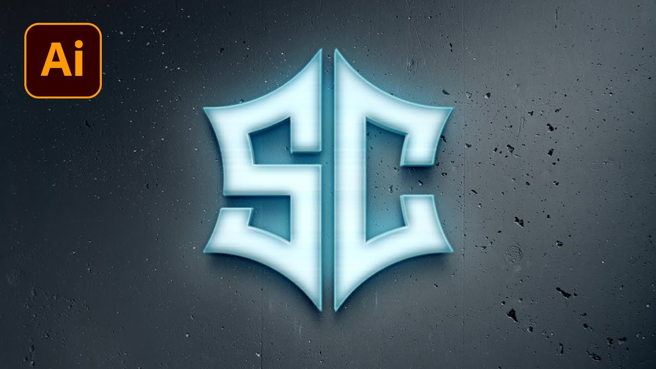 Logo Design : How to Make a 'SC' Abstract Letter Logo using the Hexagon Grid in Adobe Illustrator CC