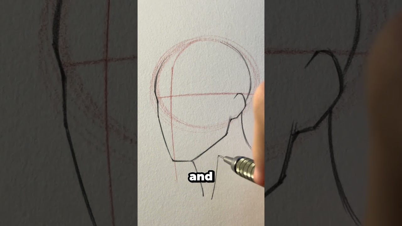 How to draw HEAD with two line || Jmarron