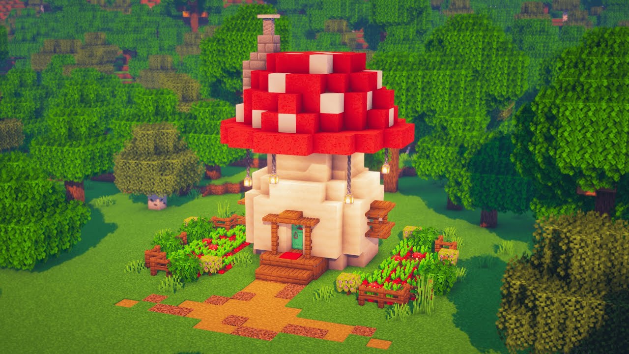 Minecraft | How to build a Mushroom House - Minecraft Builders