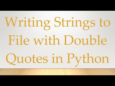 Writing Strings to File with Double Quotes in Python