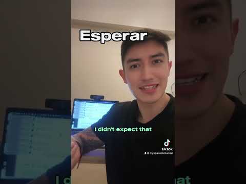 To hope - to expect- to wait in Spanish is the same verb! 🤓