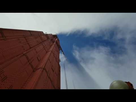 Golden Gate Bridge cutting through Karl the Fog