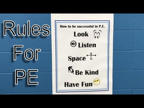 Starting the Year in PE - Rules and expectations - PE class