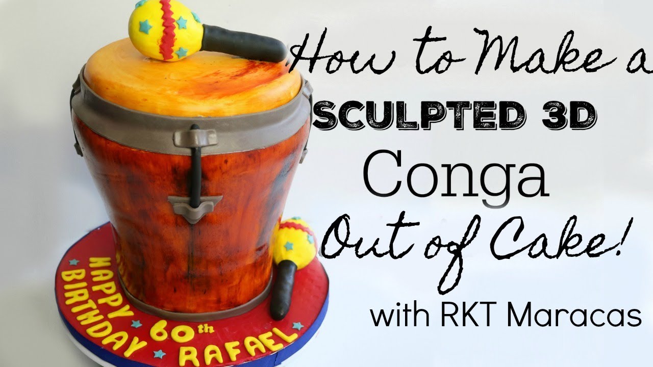 3D SCULPTED CONGA/DRUM CAKE TUTORIAL || Janie's Sweets