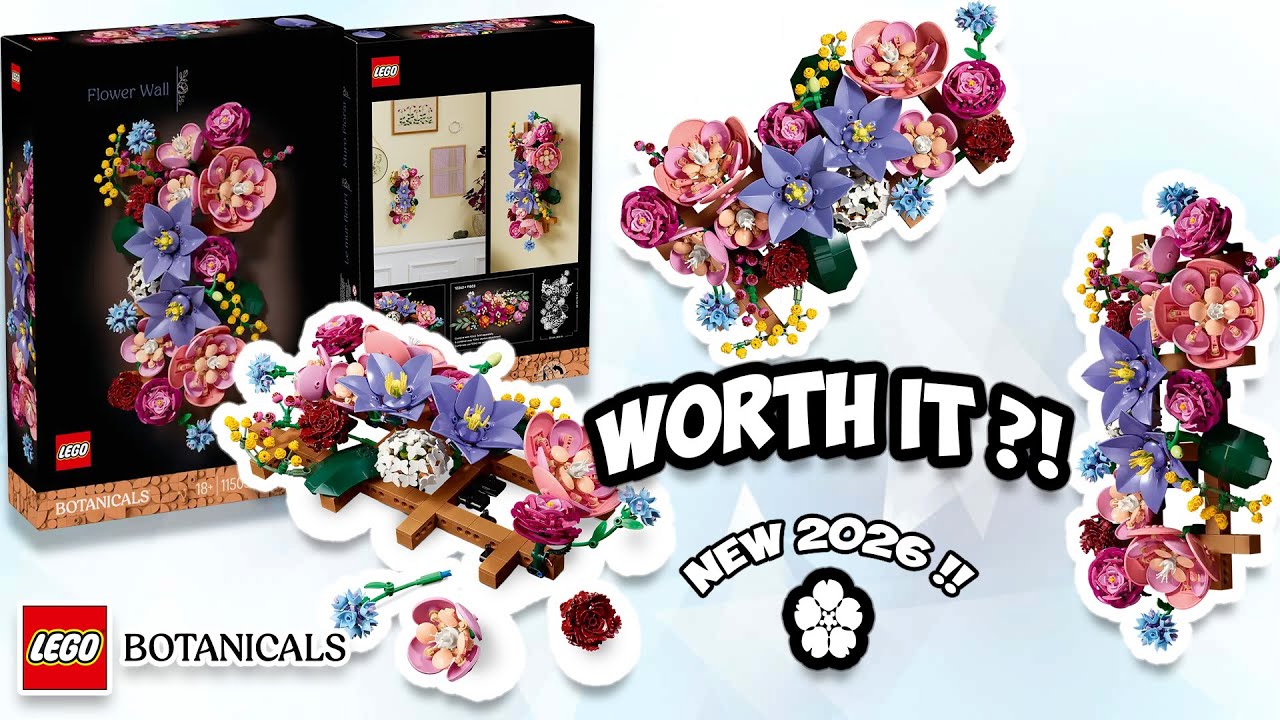 Turning LEGO into🌿💐 Flower Wall ART (#11503) BEST VALENTINE'S DAY GIFT? First Impressions New 2026 !