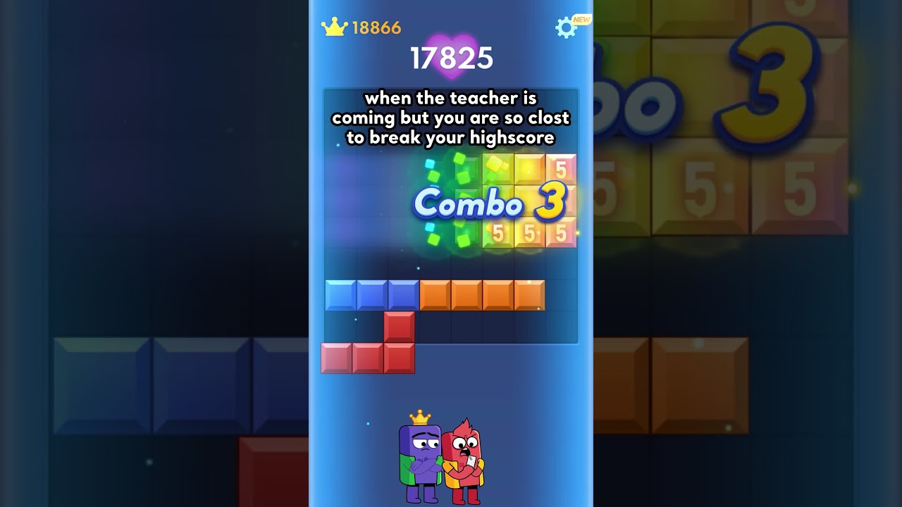 when teacher is coming but you're about to break your best score #blockblast #school #fyp