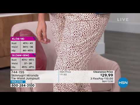 Skinnygirl Miranda TieWaist Jumpsuit