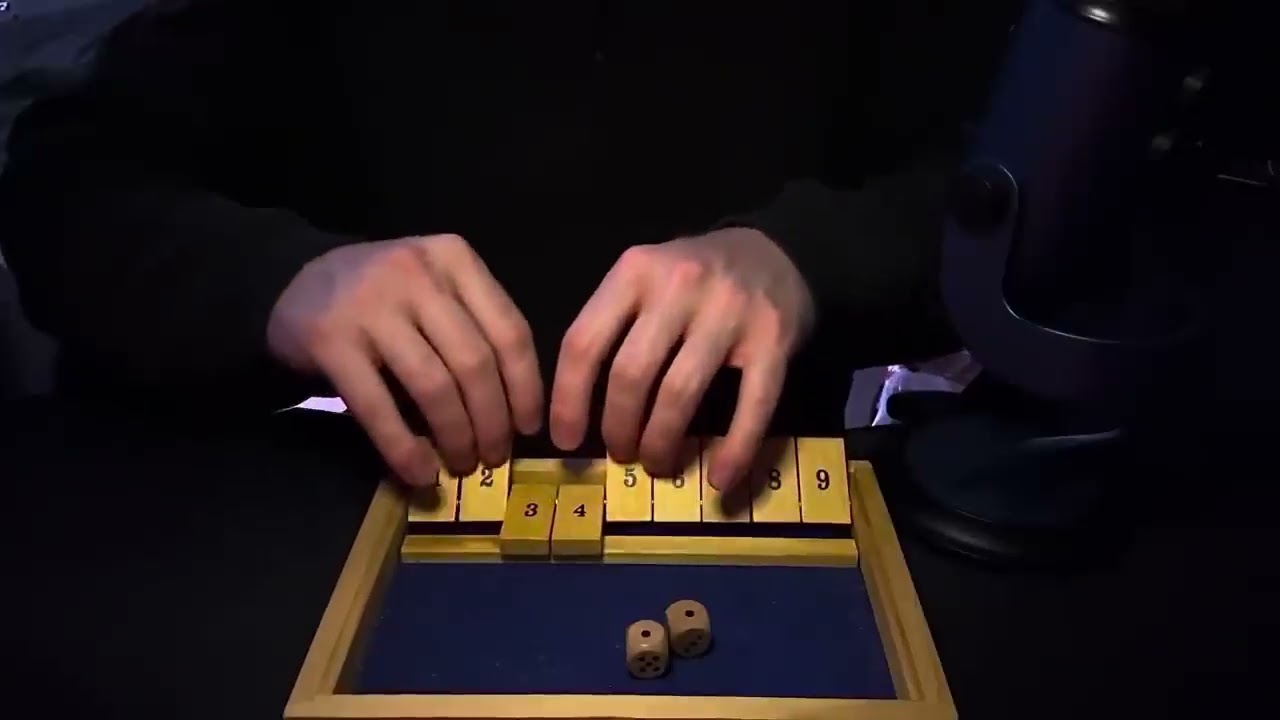 shut the box asmr 😴💤 | asmr soft, inaudible whispers, mouth sounds, tapping & wood sounds 🎲🪵