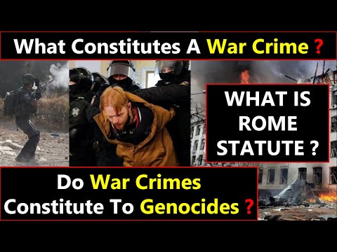 What does WAR CRIMES mean according to ICJ ? Rome Statute, War crimes relation to Genocide.