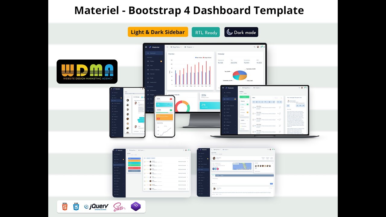 Bootstrap Admin  Dashboard UI Kit – Materiel