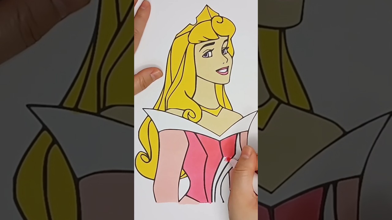 Coloring Disney Princess Aurora | Sleeping Beauty #disney #sleepingbeauty #princess  #aurora