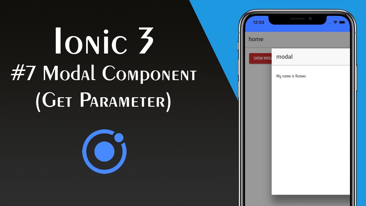Ionic 3 - #7 Modal Component (Get Parameter)