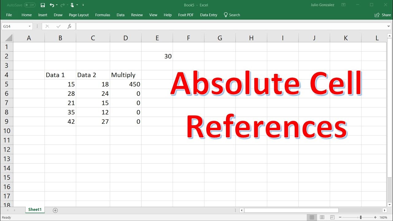 How To Use Relative & Absolute Cell References In Excel