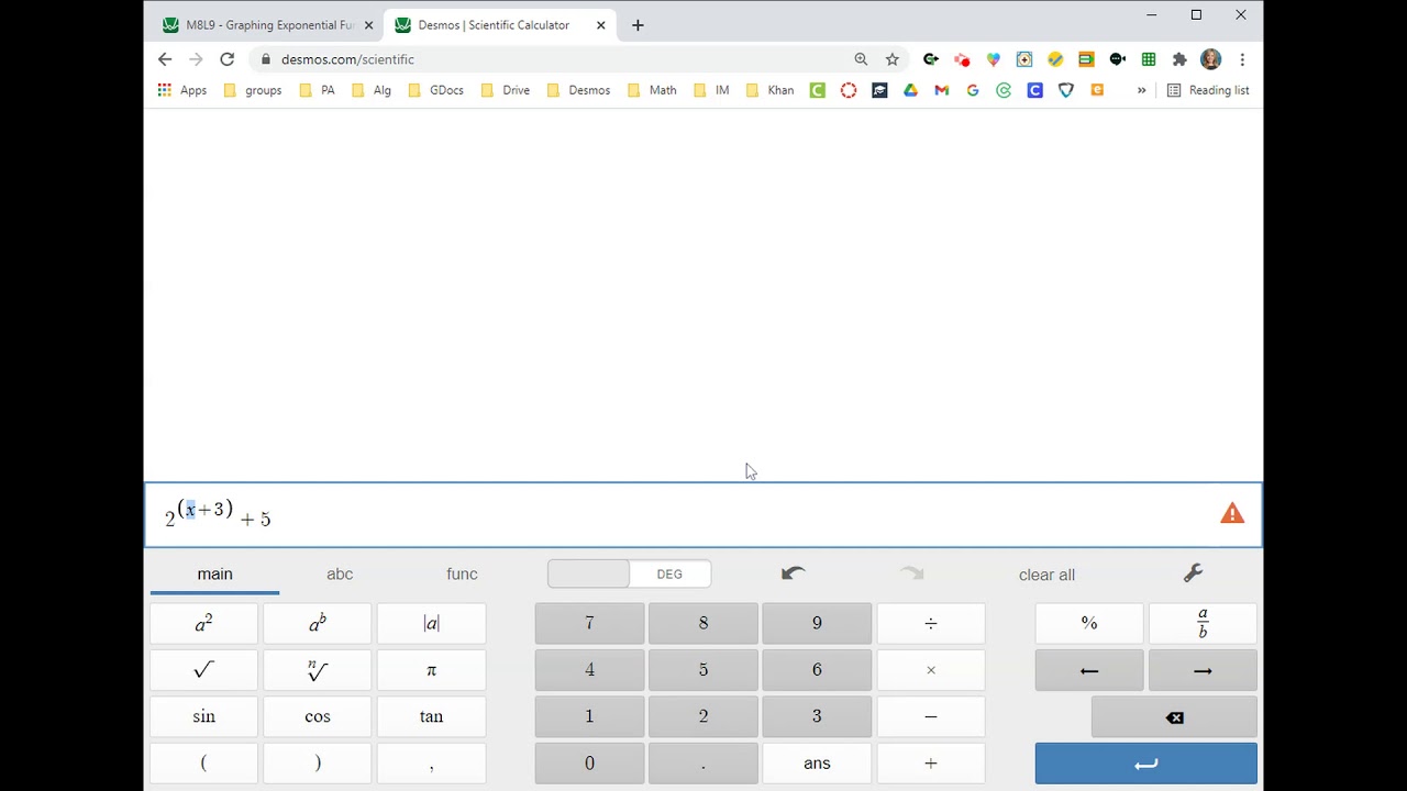 Delta Math Calculator - exponential functions