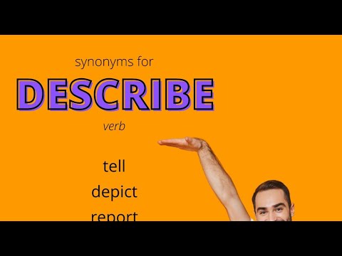 Synonyms For Describe, tell, depict, report, explain, express, portray, recount