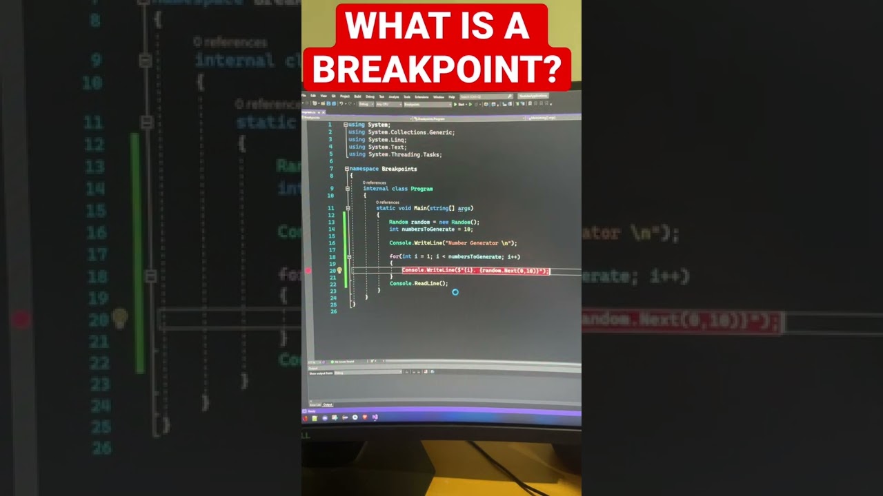 WHAT IS A BREAKPOINT IN PROGRAMMING? #shorts